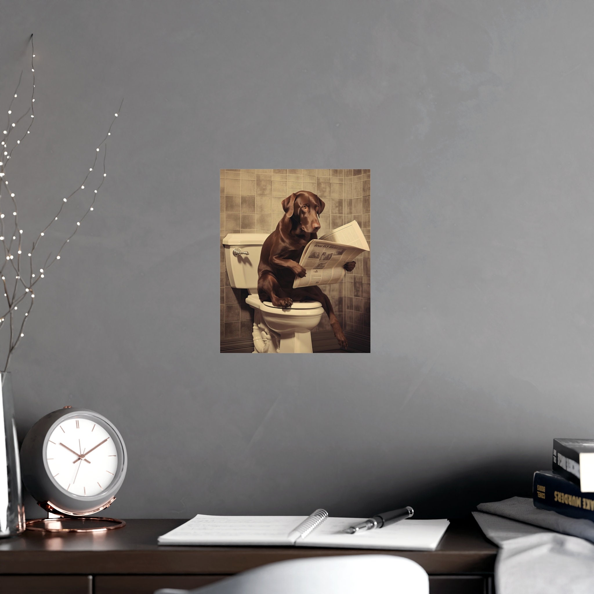 Labrador Retriever, Reading Newspaper, Toilet, Dogs, Chocolate, Lab ...