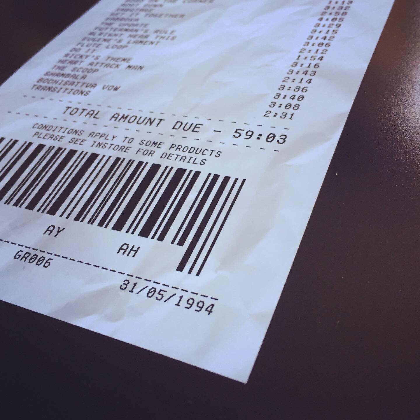Rock N Roll Receipt A3 Poster Print Inspired by Beastie Boys 'ill ...