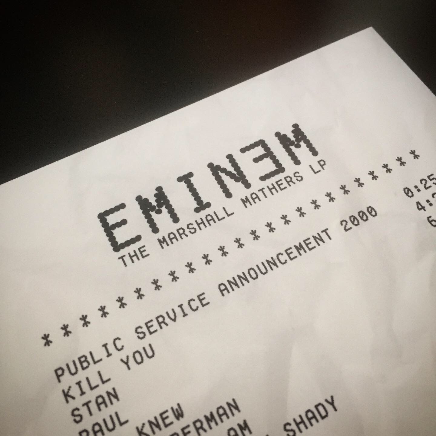 Rock N Roll Receipt A3 Poster Print Inspired by Eminem - Etsy Australia