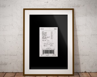 Rock N Roll Receipt A3 Poster Print Inspired by Catfish & the | Etsy