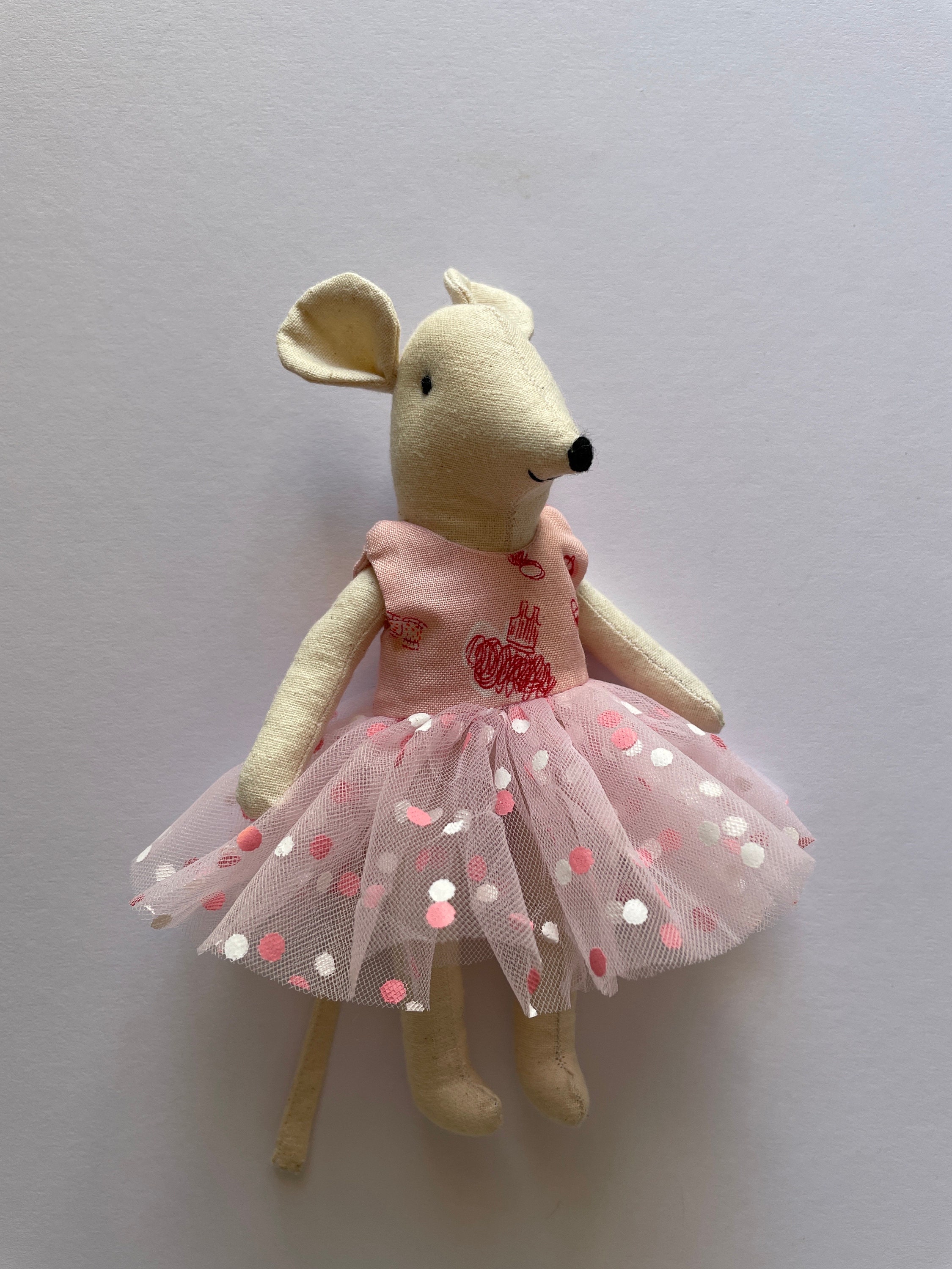 Mouse Doll With Dress / Fabric Mouse / Cloth Toy / Mouse Softie ...