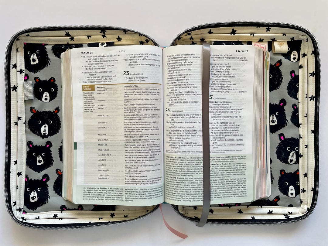 Large Bible Carry Case / Waxed Canvas Handmade Bible Bag / Journal ...