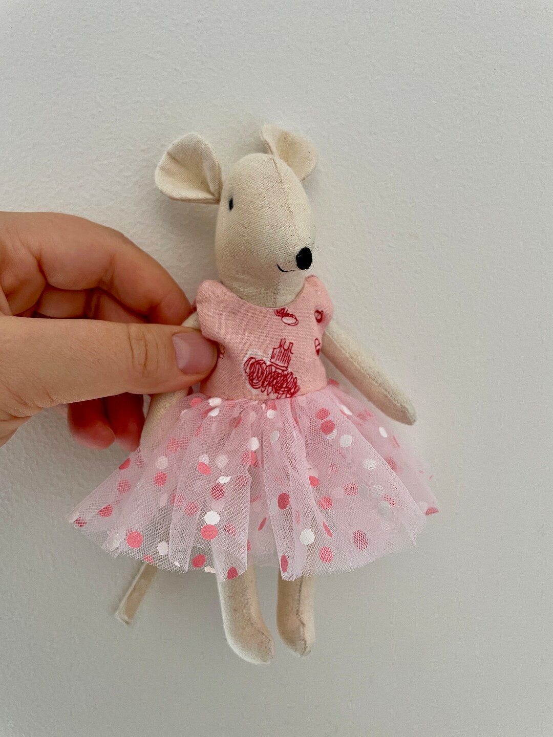 Mouse Doll With Dress / Fabric Mouse / Cloth Toy / Mouse Softie ...