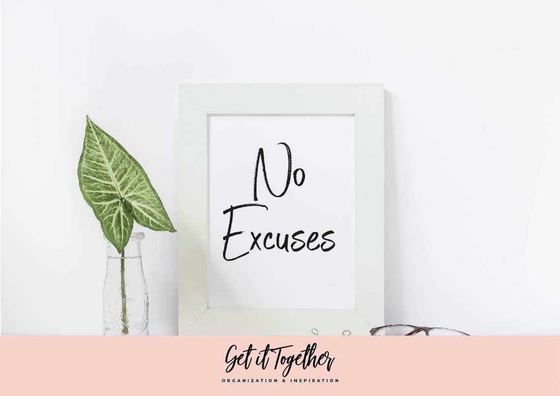 No Excuses - Fitness Printables, Fitness Motivation, Printable Quotes ...