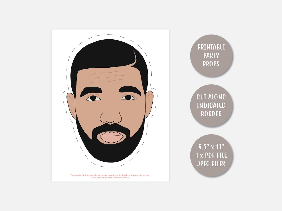 PRINTABLE Drake Props Printable Props Champagne Papi With My Woes Drake ...