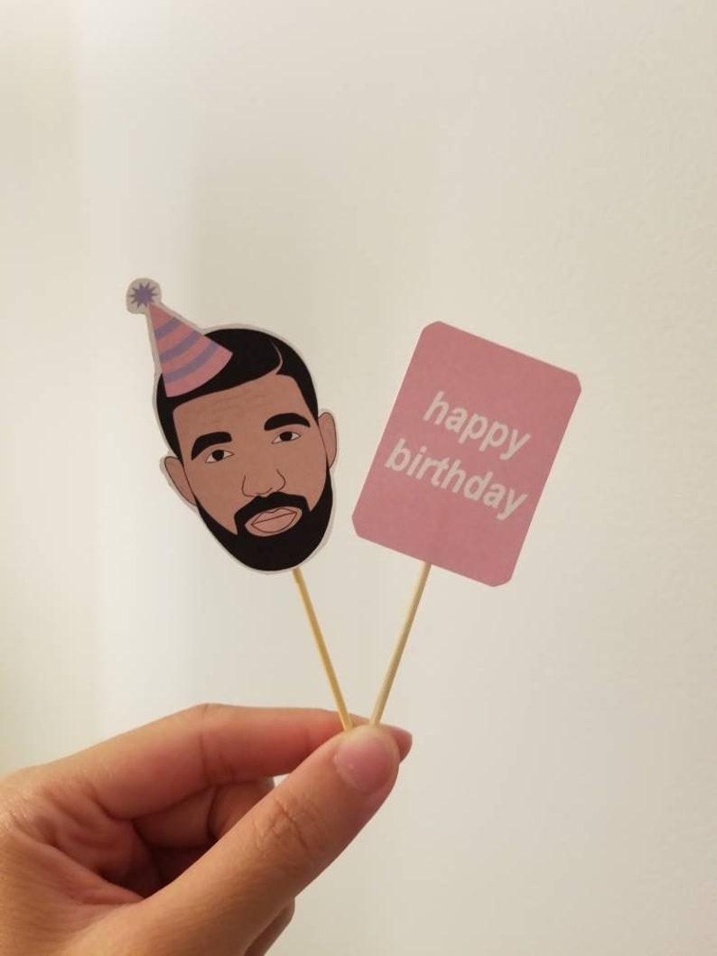 PRINTABLE Drake Cupcake Toppers Printable File OVO Party Supplies Drake ...