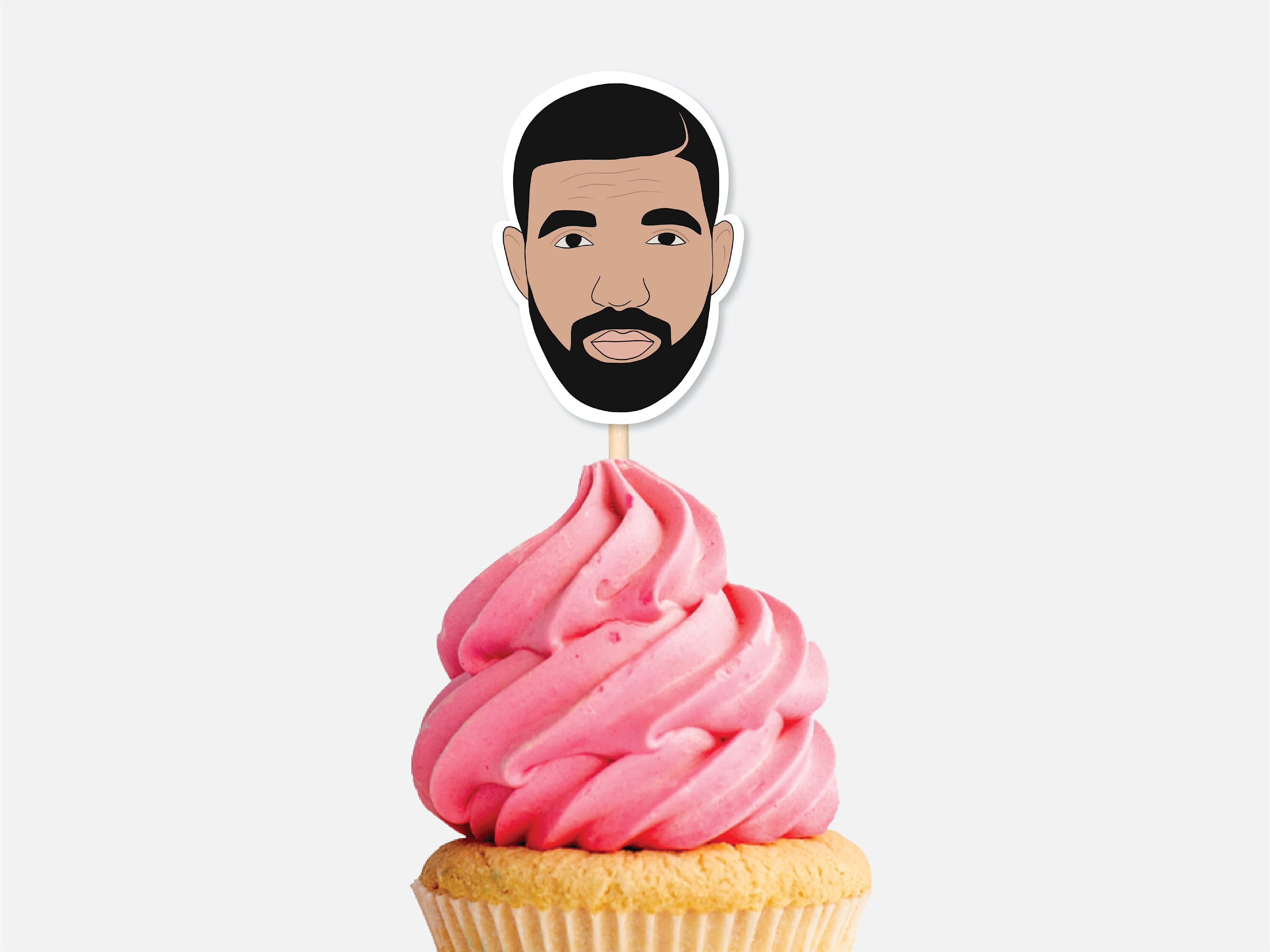 PRINTABLE Drake Cupcake Toppers Printable File OVO Party Supplies Drake ...