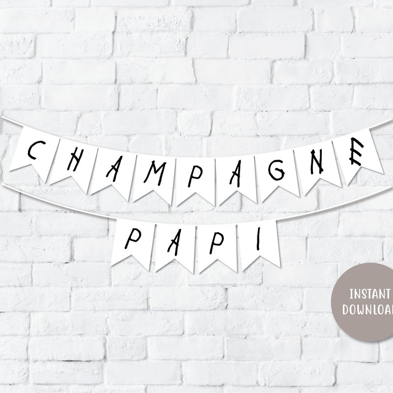 Champagne Banner - Etsy