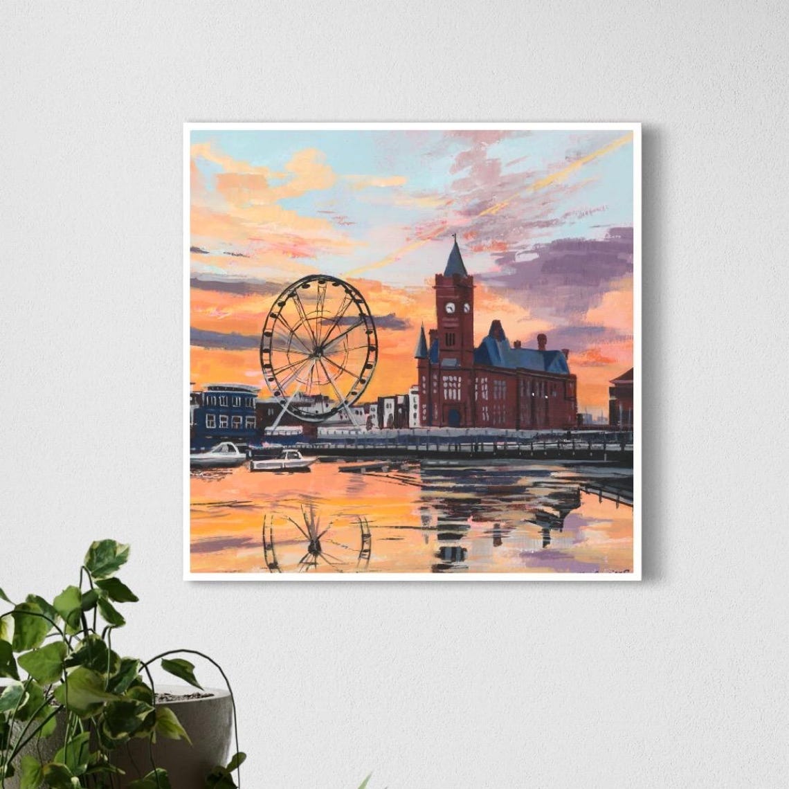 Cardiff Bay Print, Cardiff Bay Art, Cardiff, Wales Print, Cardiff ...