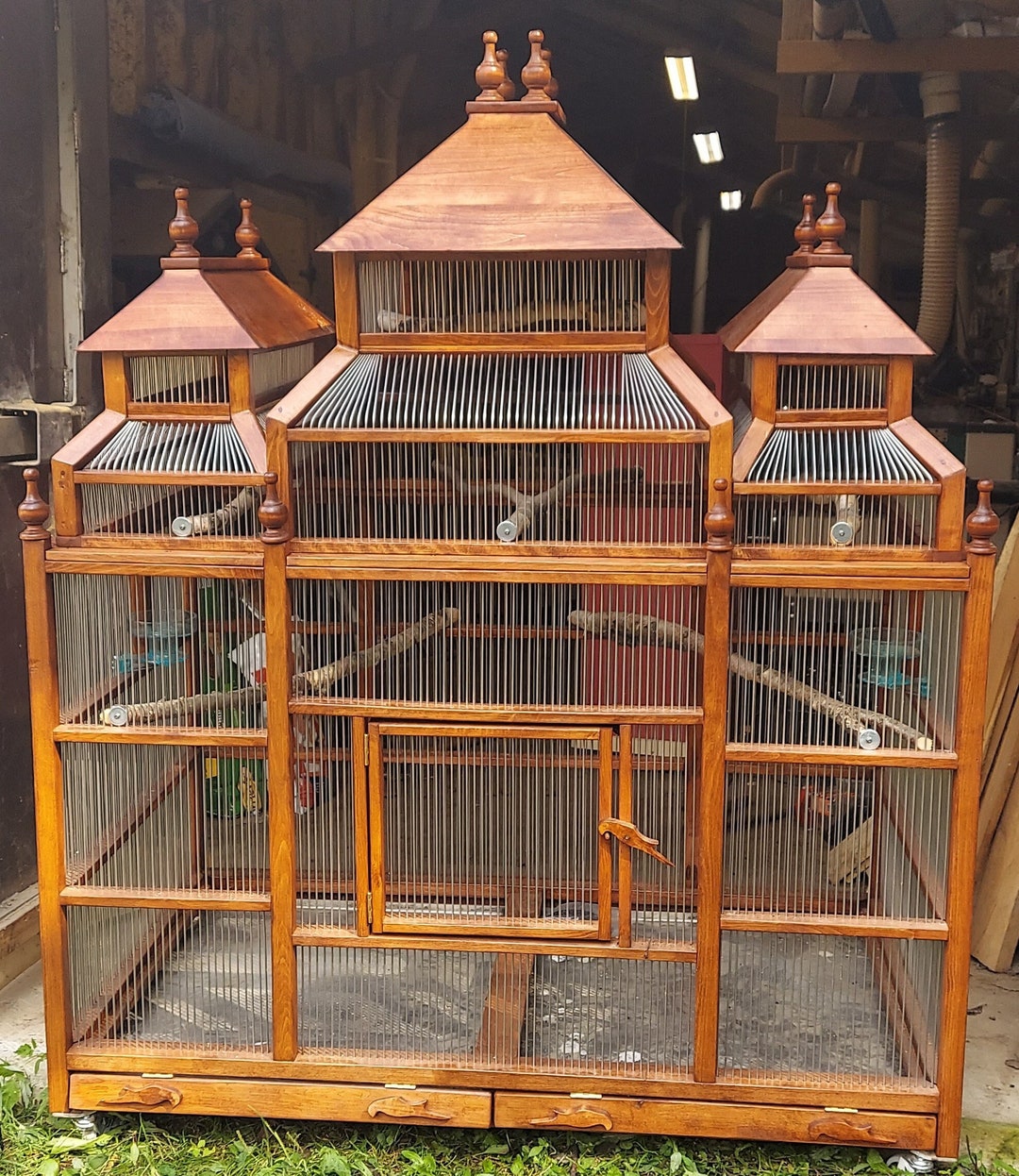 Custom Large Parakeet Cage, 3 Roofed, Flight Cage - Etsy