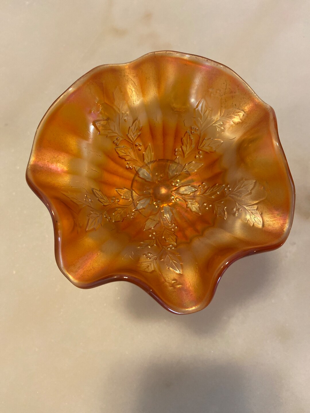 Beautiful Iridescent Depression Glass Dish. Beautiful Etchings. Perfect ...