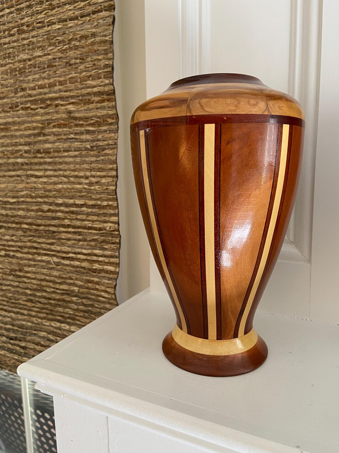Hand Carved Wooden Urn - Etsy