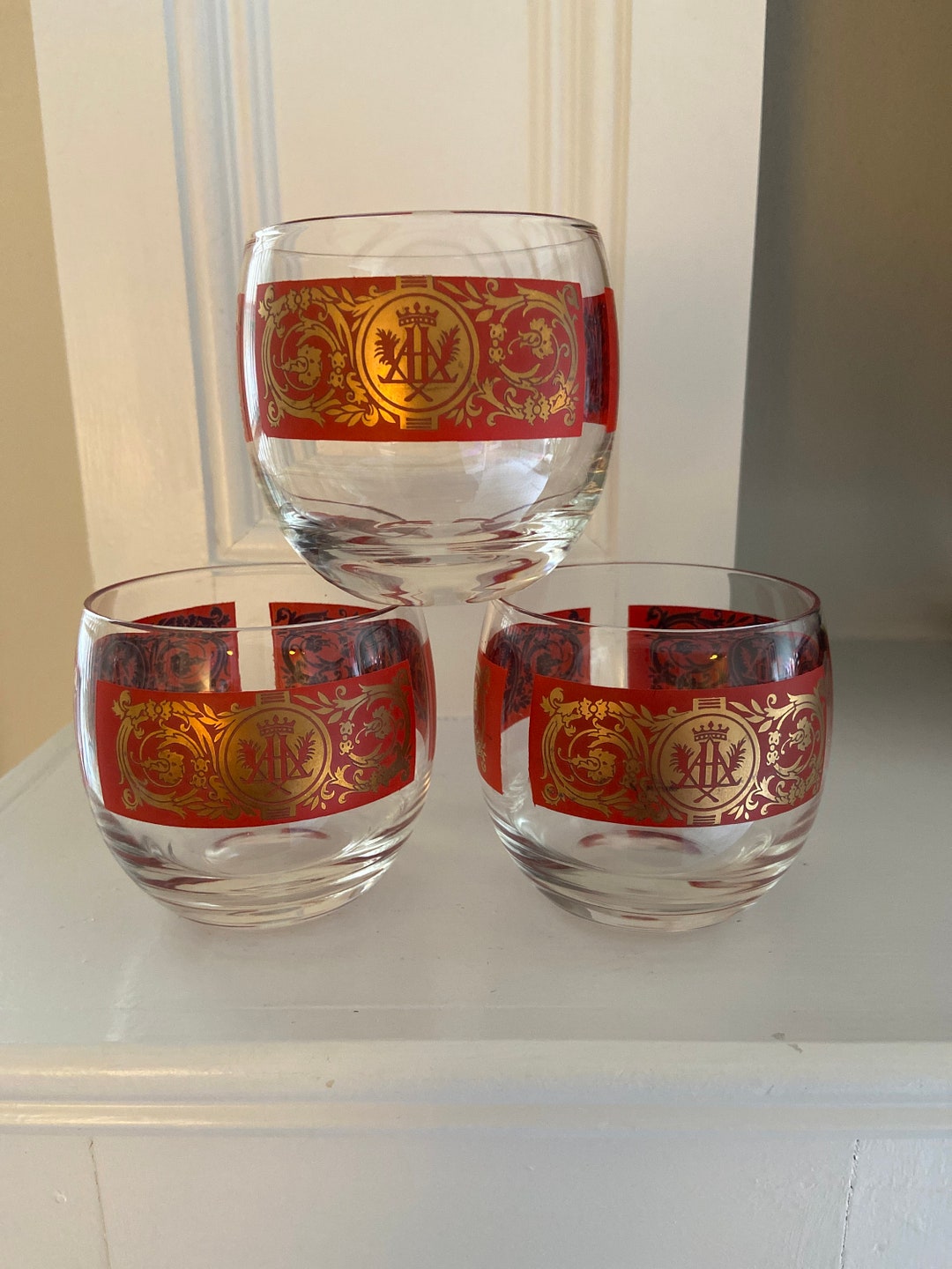 Vintage Roly-poly Whiskey Glasses - Etsy