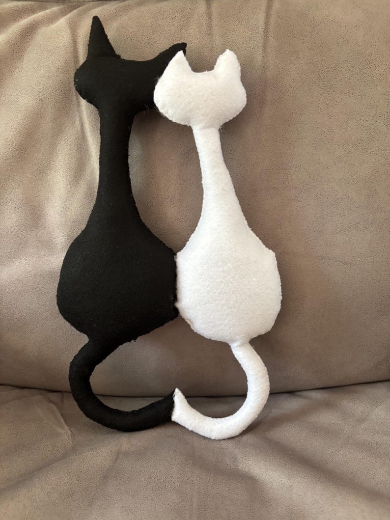 Atomic Cat, Black Cat Plush Decor, Stuffed Animal, Kitschy Kitty ...