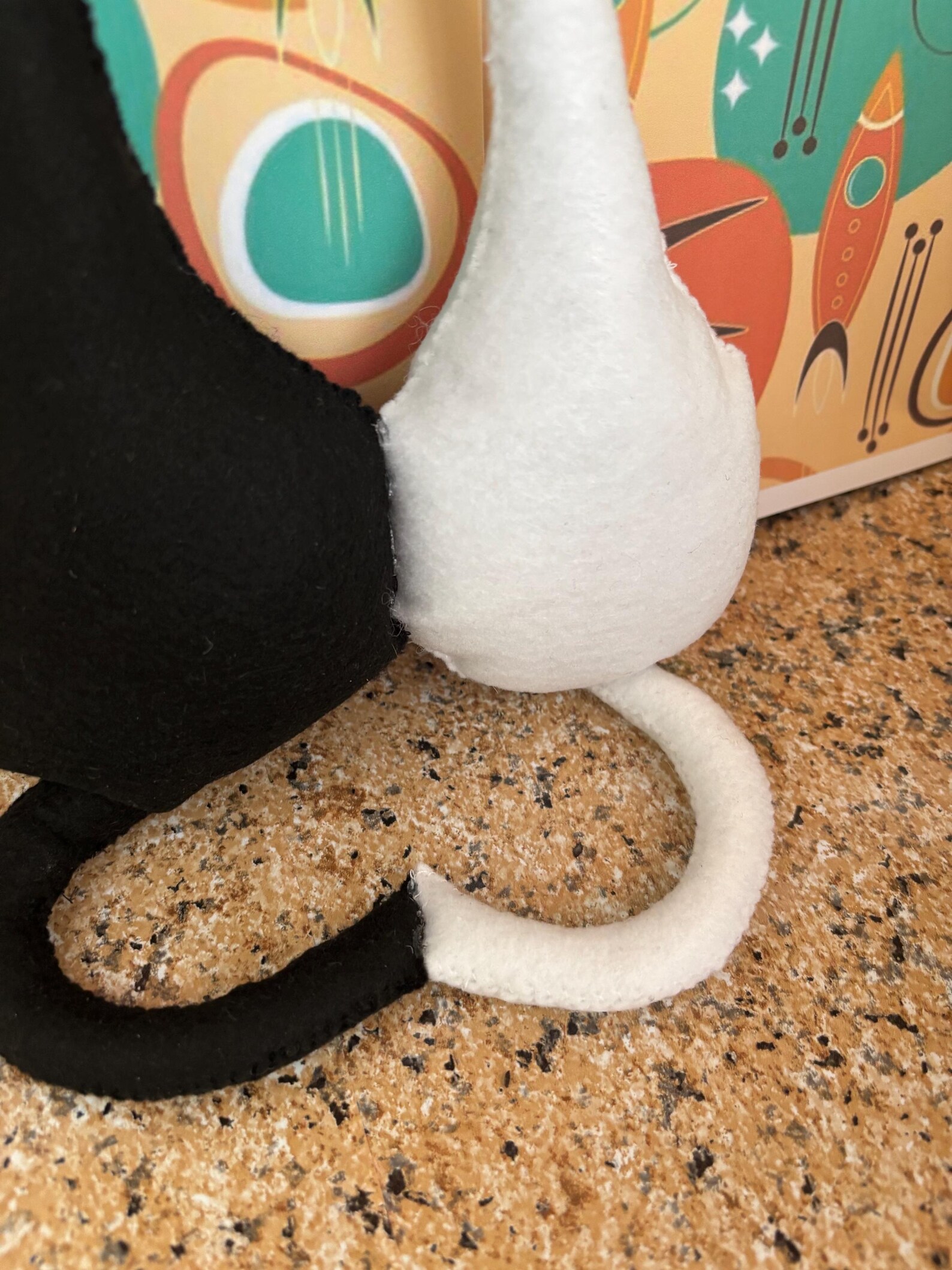Atomic Cat, Black Cat Plush Decor, Stuffed Animal, Kitschy Kitty ...