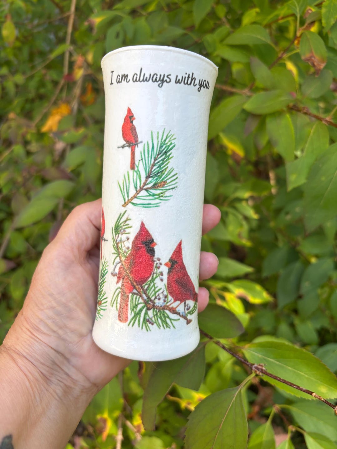 Cardinal Gift, Grieving, Memorial, Flower Vase, Bird Gift, Nature ...