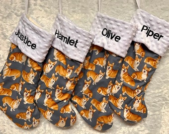 Corgi Christmas Stocking - Etsy