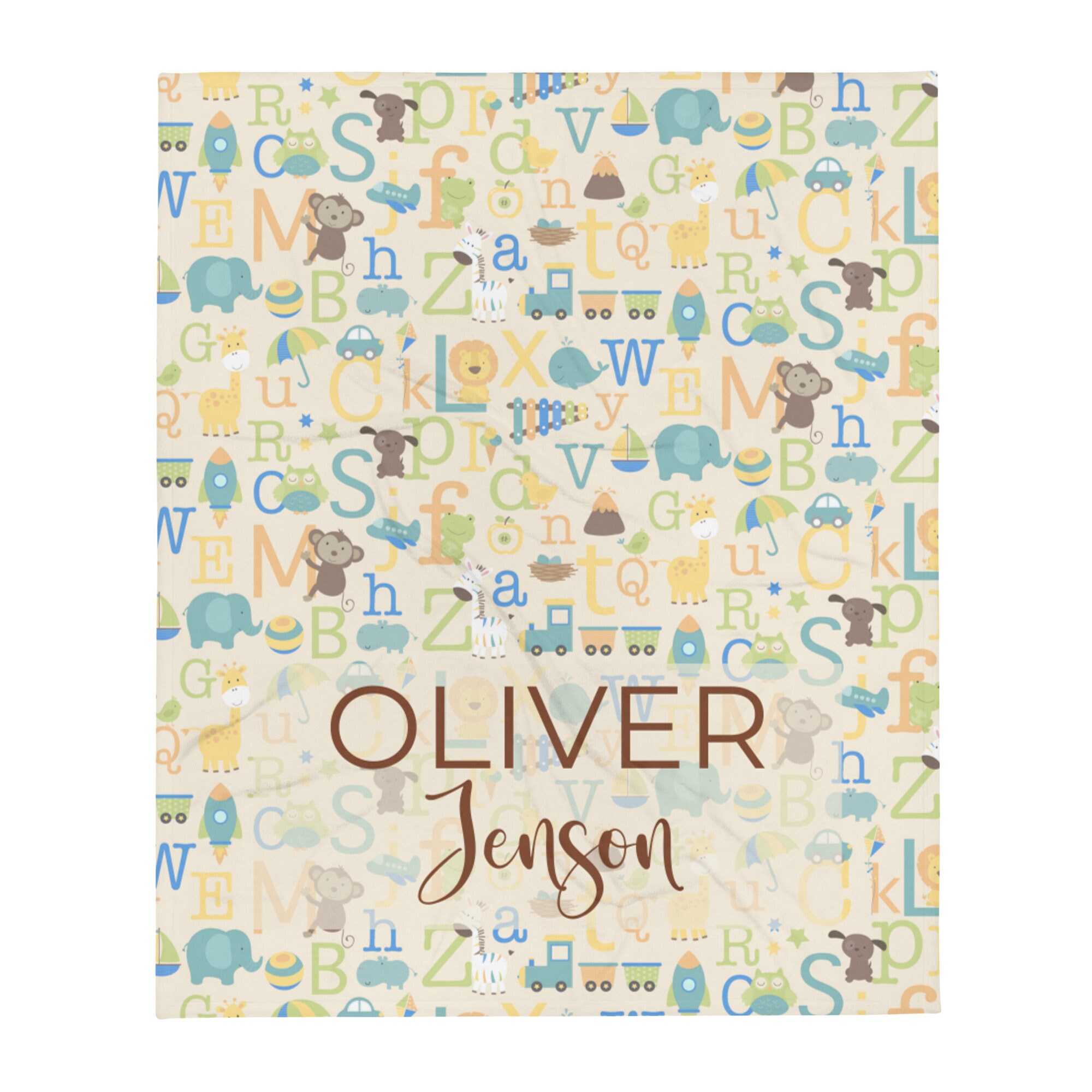 Alphabet Personalized Alphabet Blanket Personalized Baby - Etsy