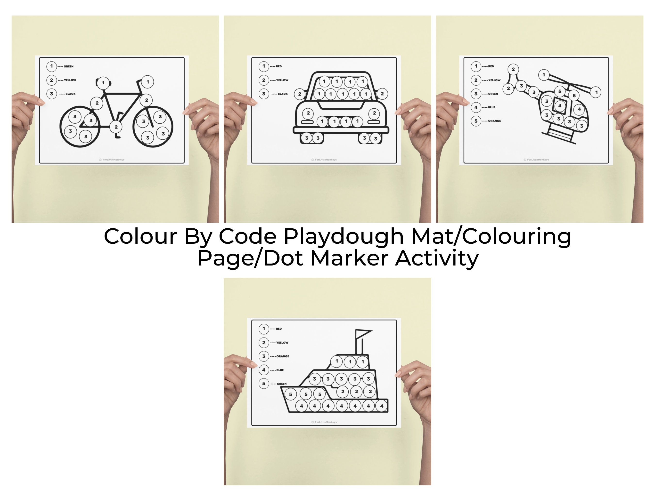Playdough Mats Transportation Printables Homeschooling - Etsy