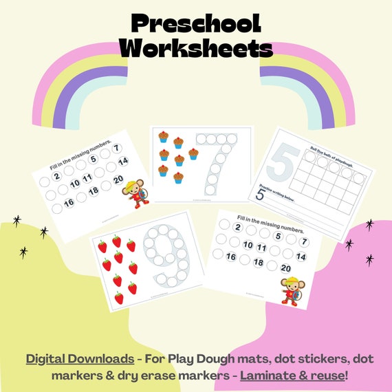 Printable Activity Sheets - Homeschooling Printables - Playdough Mats ...