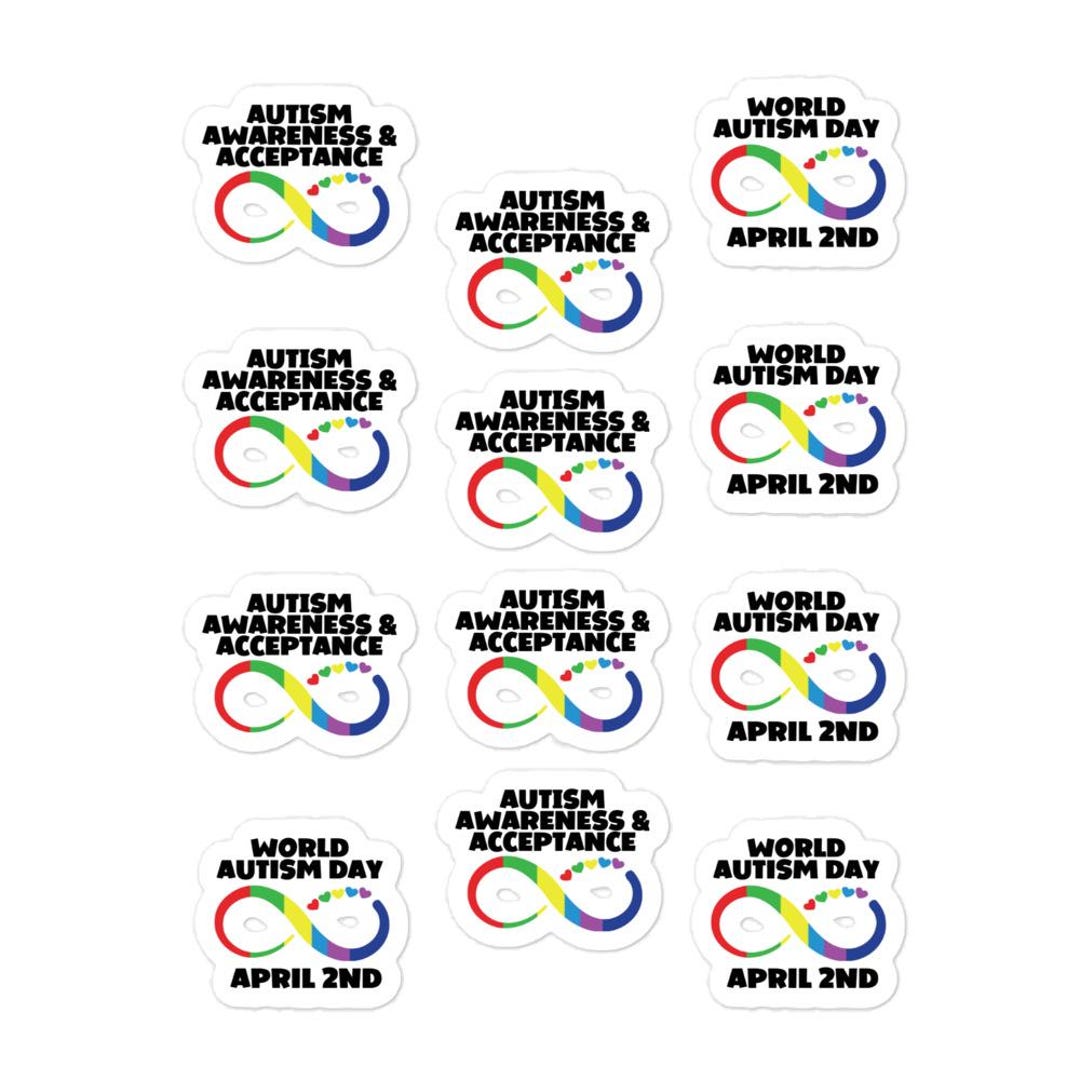 World Autism Day Sticker - Bubble-free Stickers - Autism Acceptance and ...