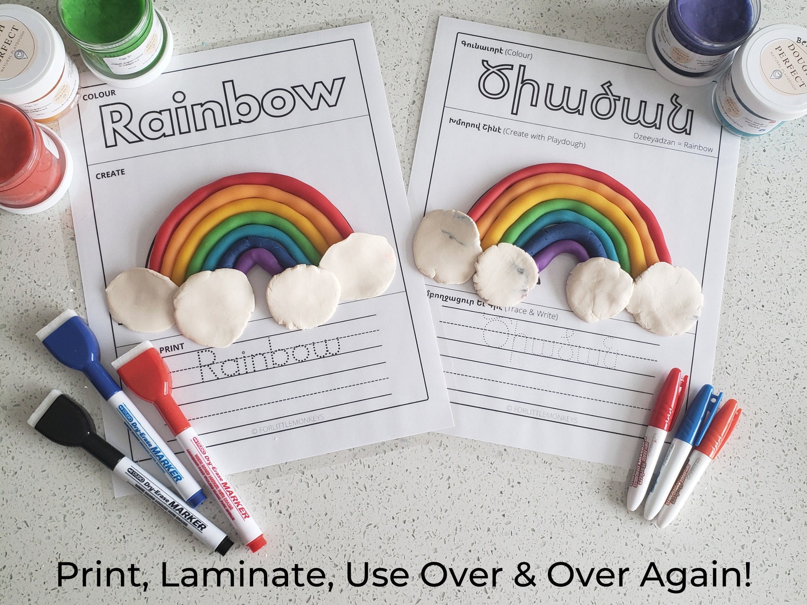 Armenian Printables Learn Armenian Armenian Playdough Mats - Etsy