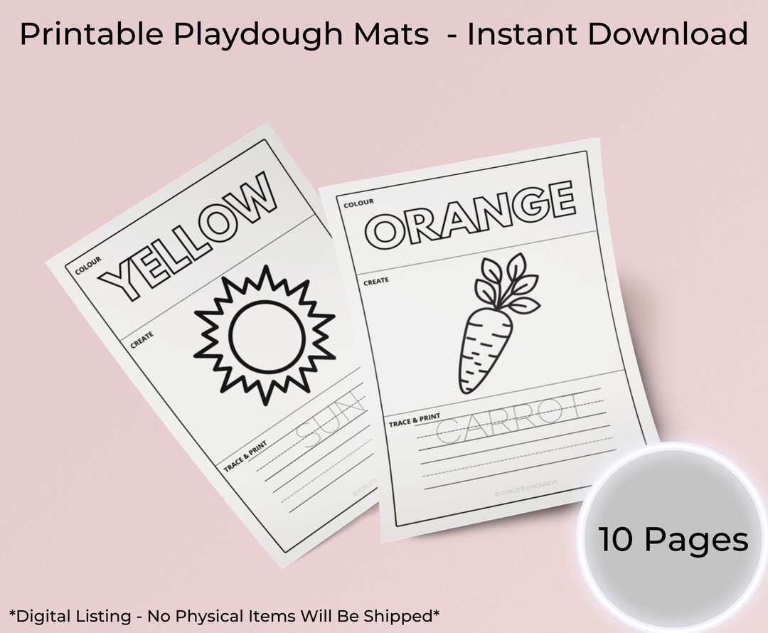 Playdough Mats - Colours Printables - Homeschooling Printables ...