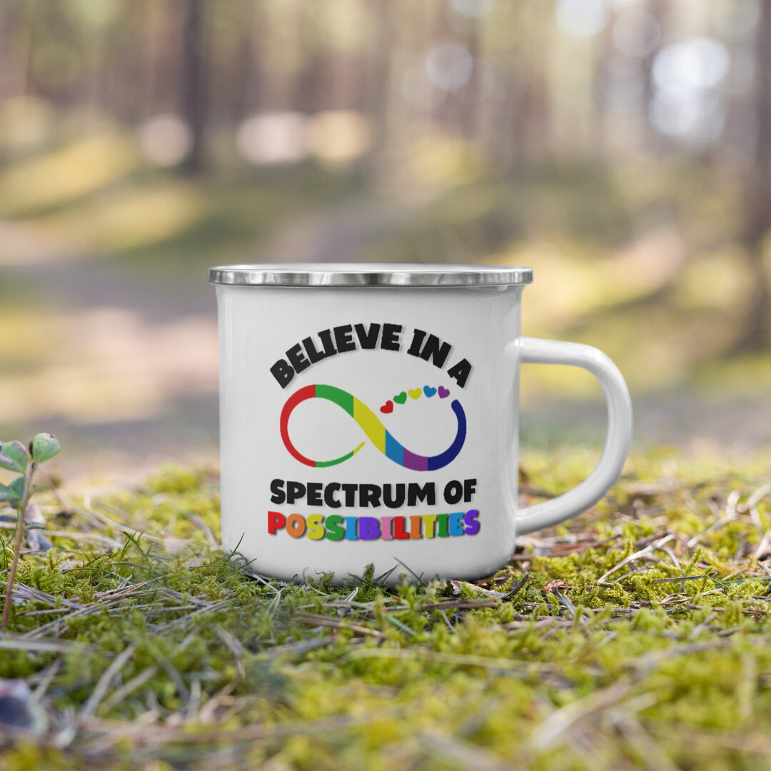 Autism Infinity Symbol Enamel Mug World Autism Day Believe in A ...