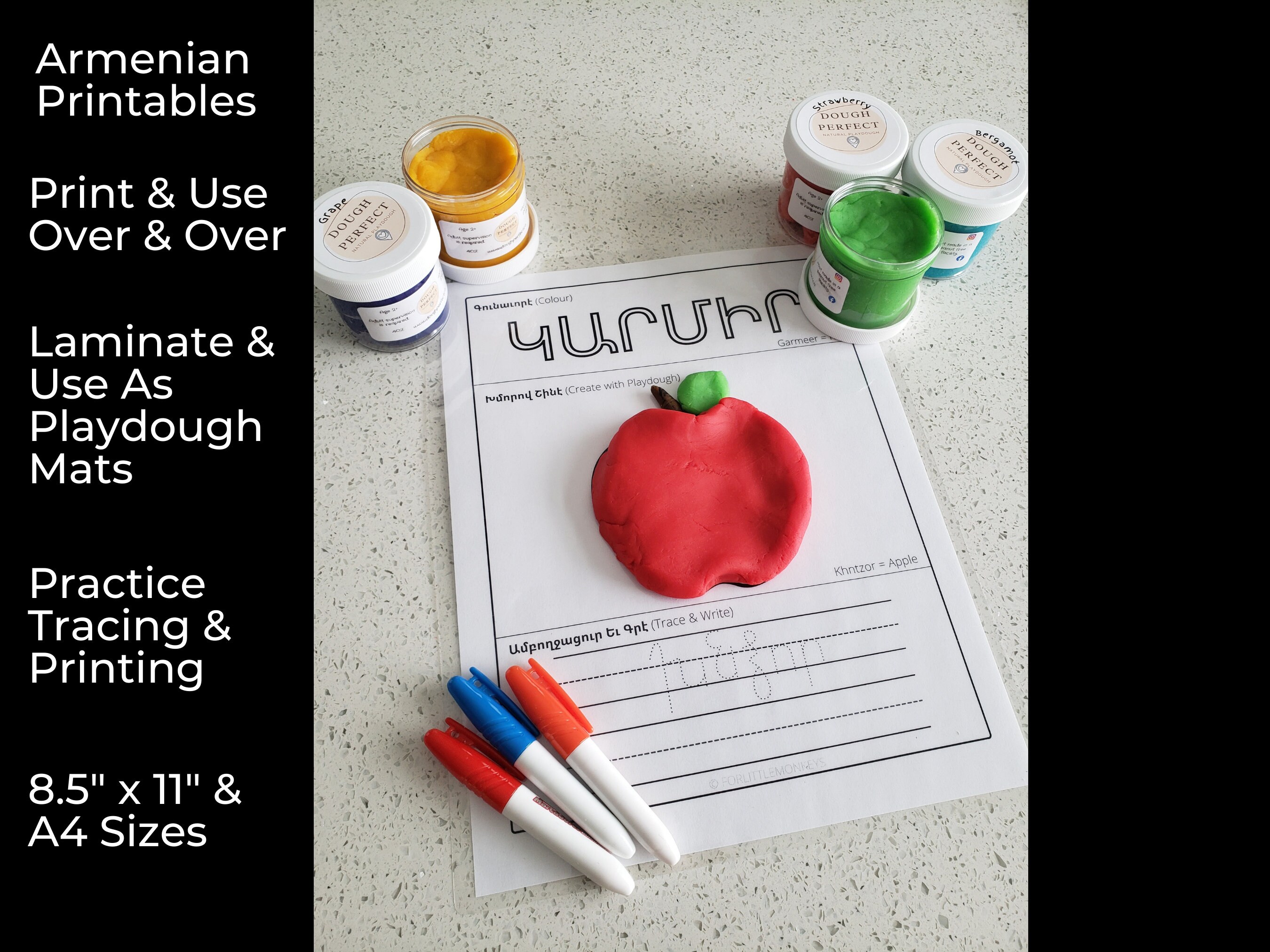 Armenian Printables Learn Armenian Armenian Playdough Mats Armenian ...