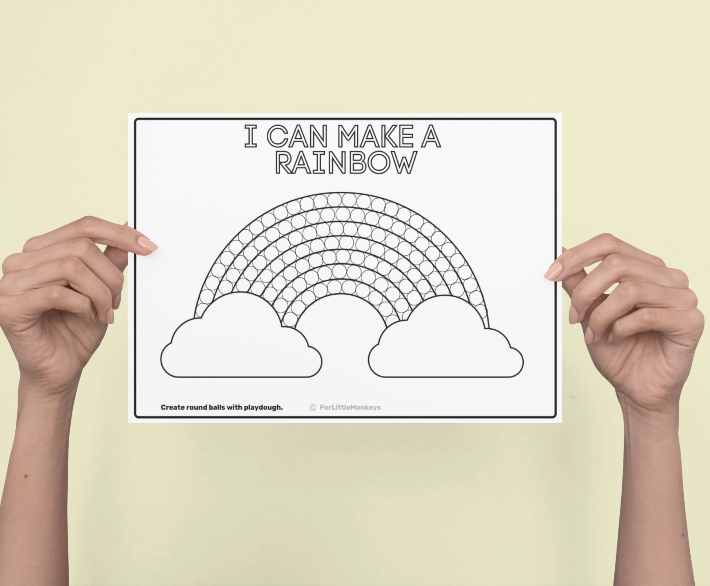 Playdough Mats Rainbow Printables Homeschooling Printables Preschool ...