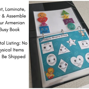 Armenian Busy Book Activity Pages - PRINTABLE Armenian Worksheets ...