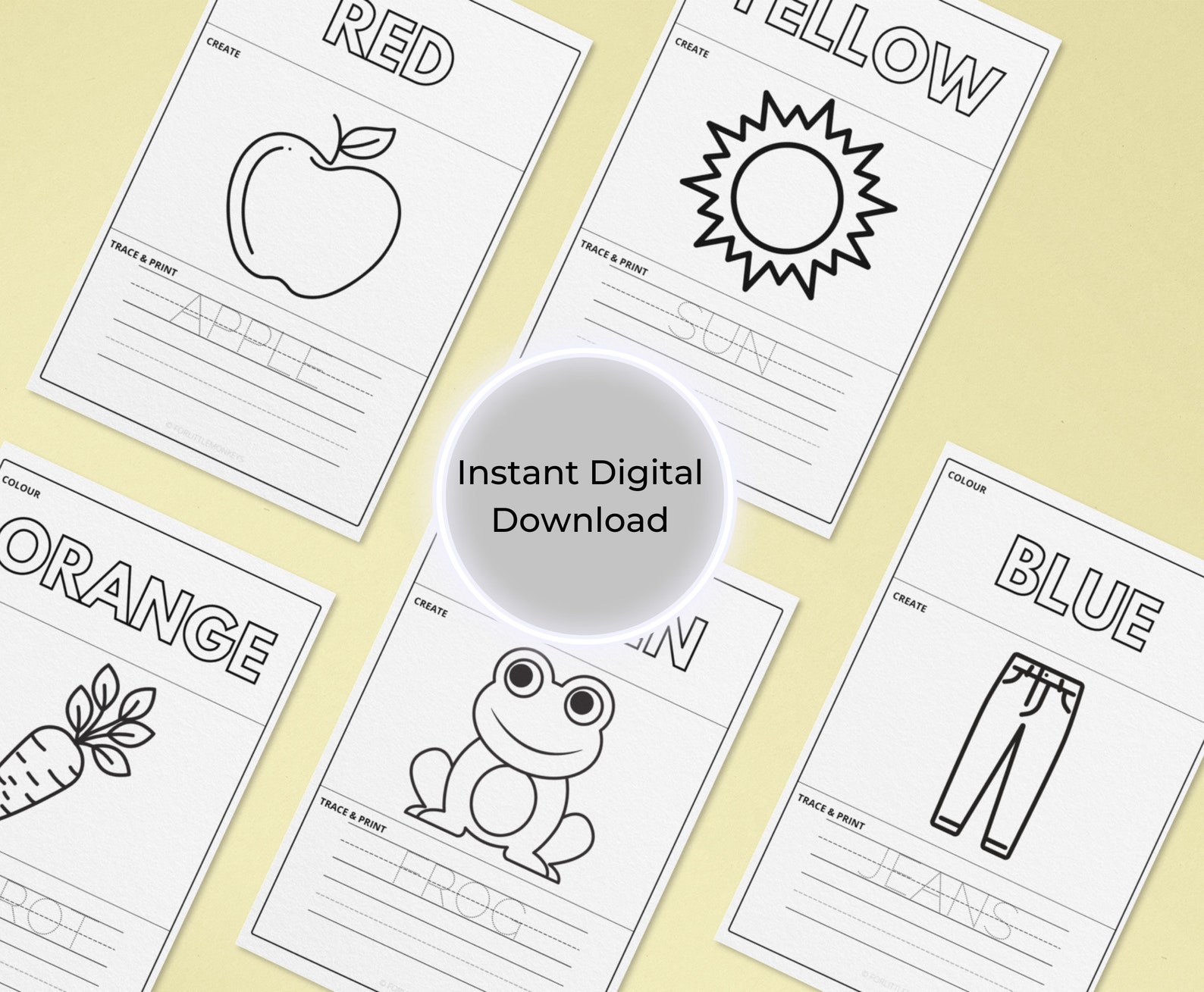 Playdough Mats Colours Printables Homeschooling Printables - Etsy