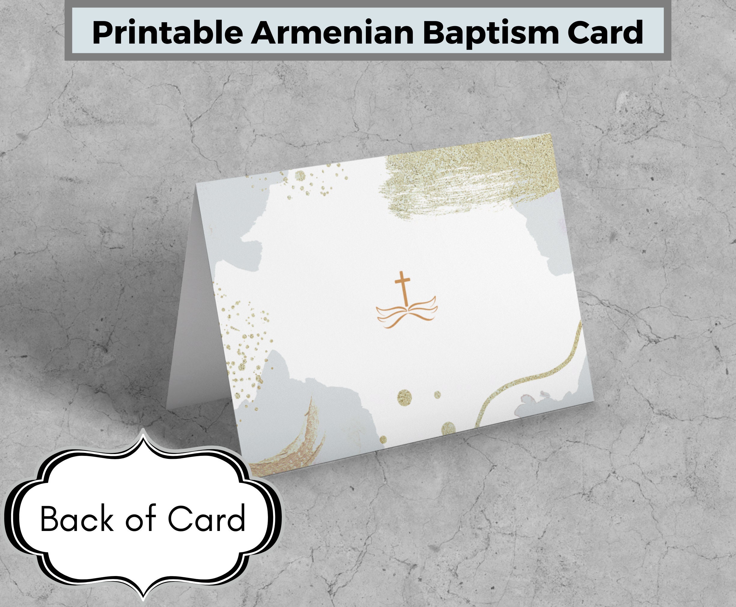 Armenian Baptism Card Armenian Baby Armenian Card - Etsy