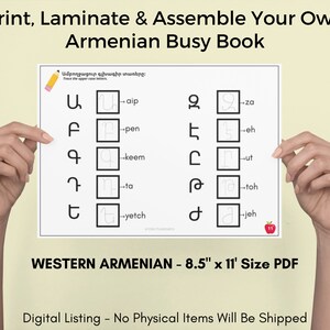 Armenian Busy Book Activity Pages - PRINTABLE Armenian Worksheets ...