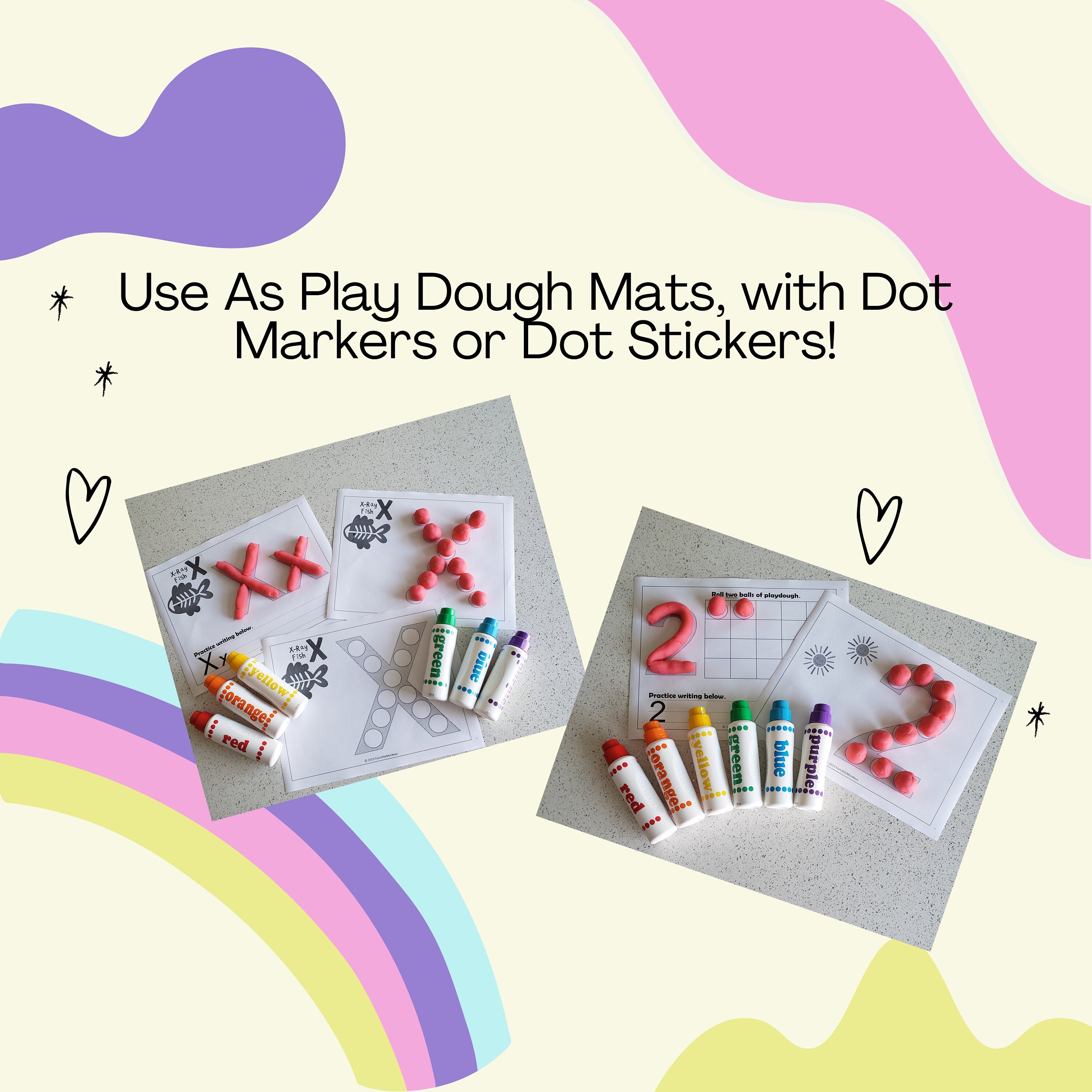 122 Pgs Alphabet Tracing Numbers Worksheets, Kindergarten Playdough ...