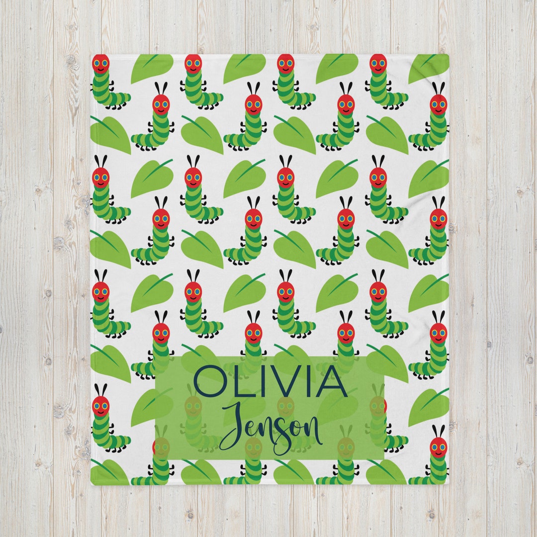 Hungry Caterpillar Personalized Throw Blanket - Personalized 1st ...