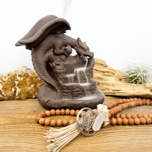 DRAGON Ceramic Backflow Incense Burner Waterfall Incense - Etsy