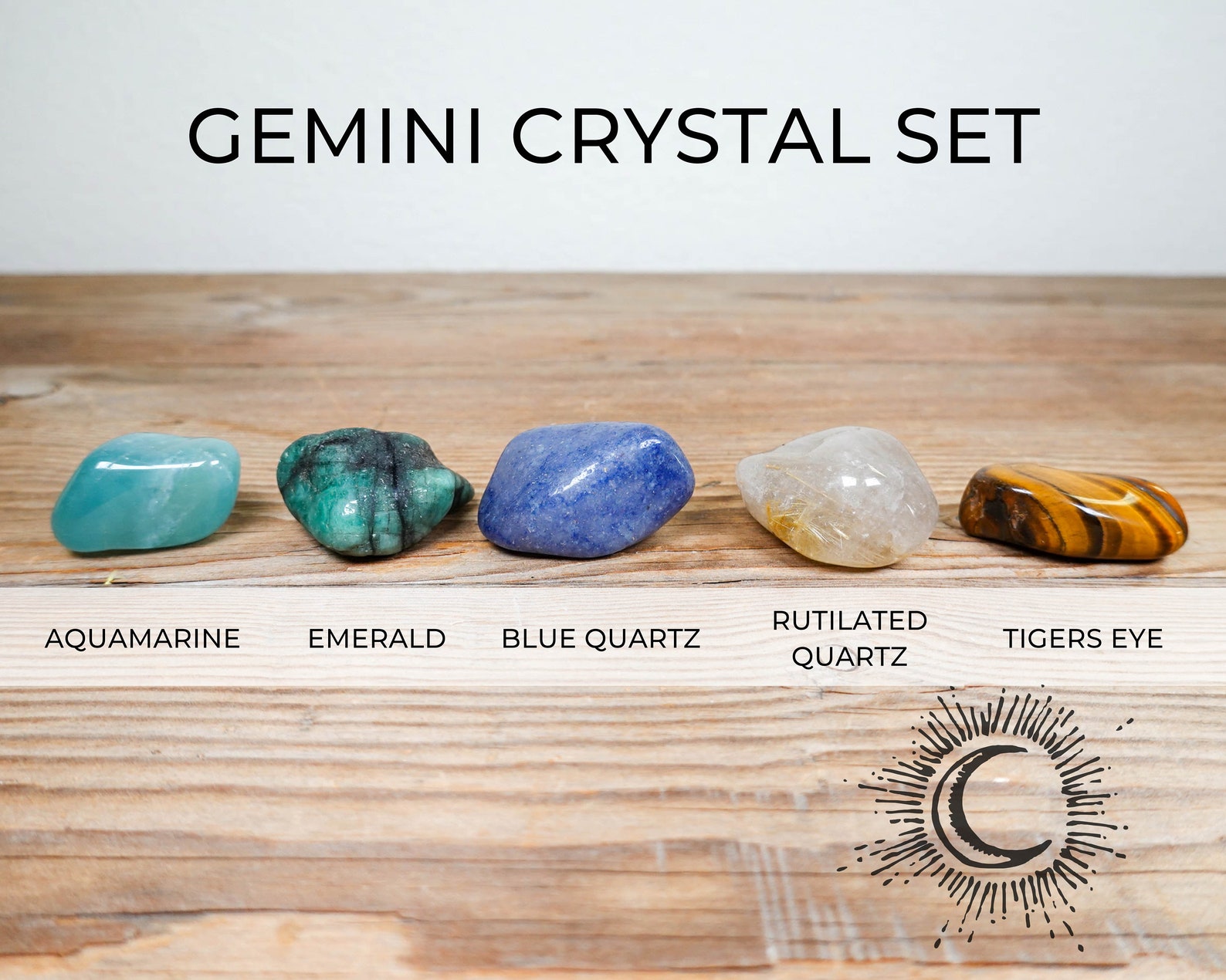 GEMINI Zodiac Crystal Set Crystals for Gemini Zodiac - Etsy