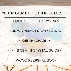 GEMINI Zodiac Crystal Set | Crystals for Gemini | Zodiac Crystal Set ...