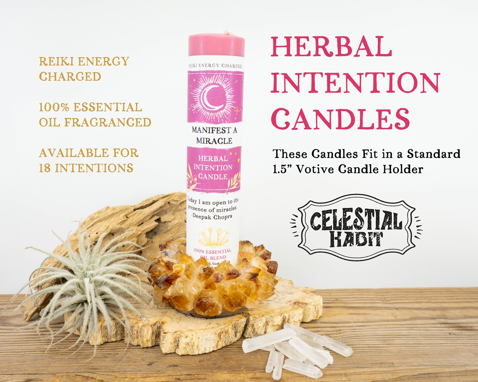 POSITIVE ENERGY INTENTION Candle Manifestation Candles - Etsy