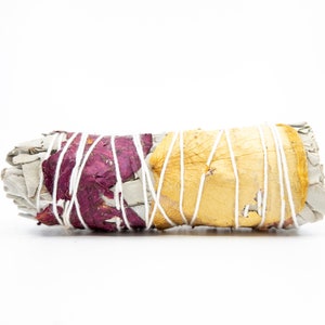 ROSE PETAL White Sage Smudge Sticks | 2 Pieces | California Sage Smudge Stick | House Cleansing ...