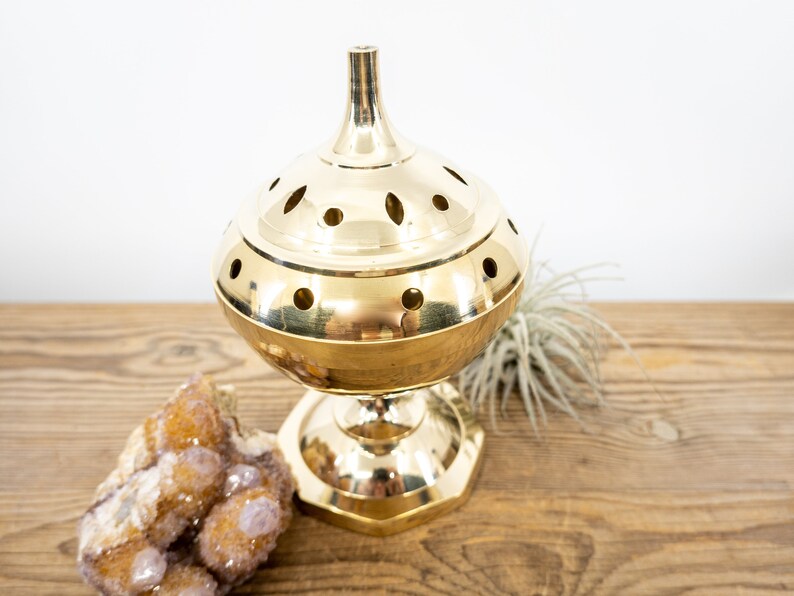 Large Polished Brass Censer Burner Brass Incense Burner - Etsy