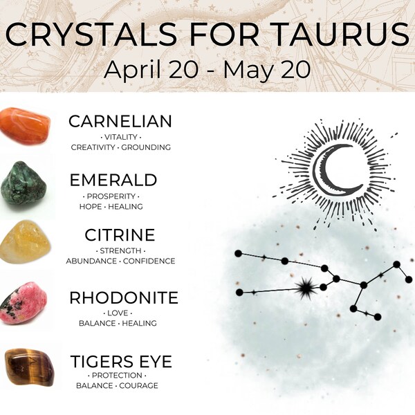 Taurus Crystals - Etsy