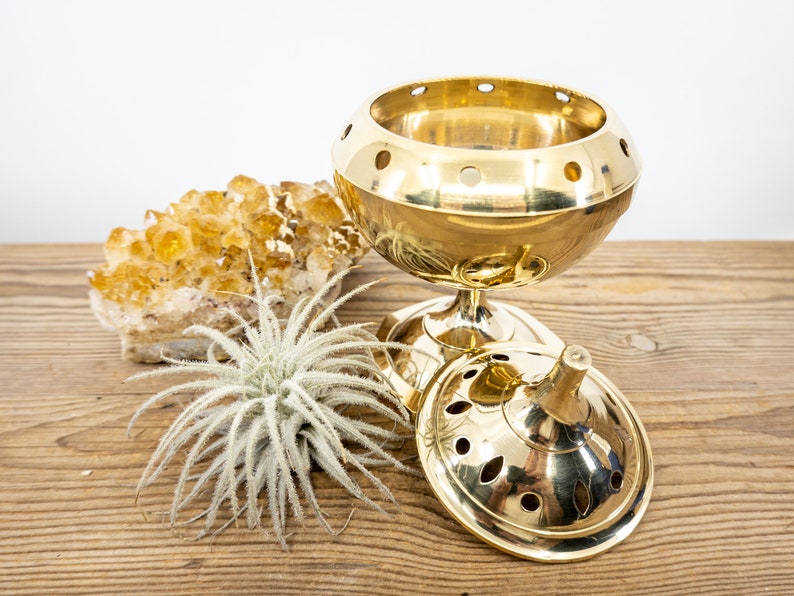 Large Polished Brass Censer Burner Brass Incense Burner - Etsy