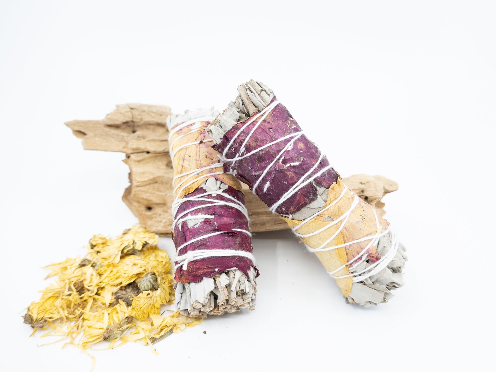 ROSE PETAL White Sage Smudge Sticks 2 Pieces California - Etsy