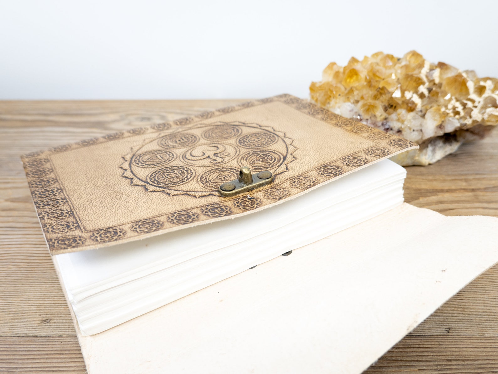 SEVEN CHAKRA Leather JOURNAL 5x7 Journal With Latch - Etsy