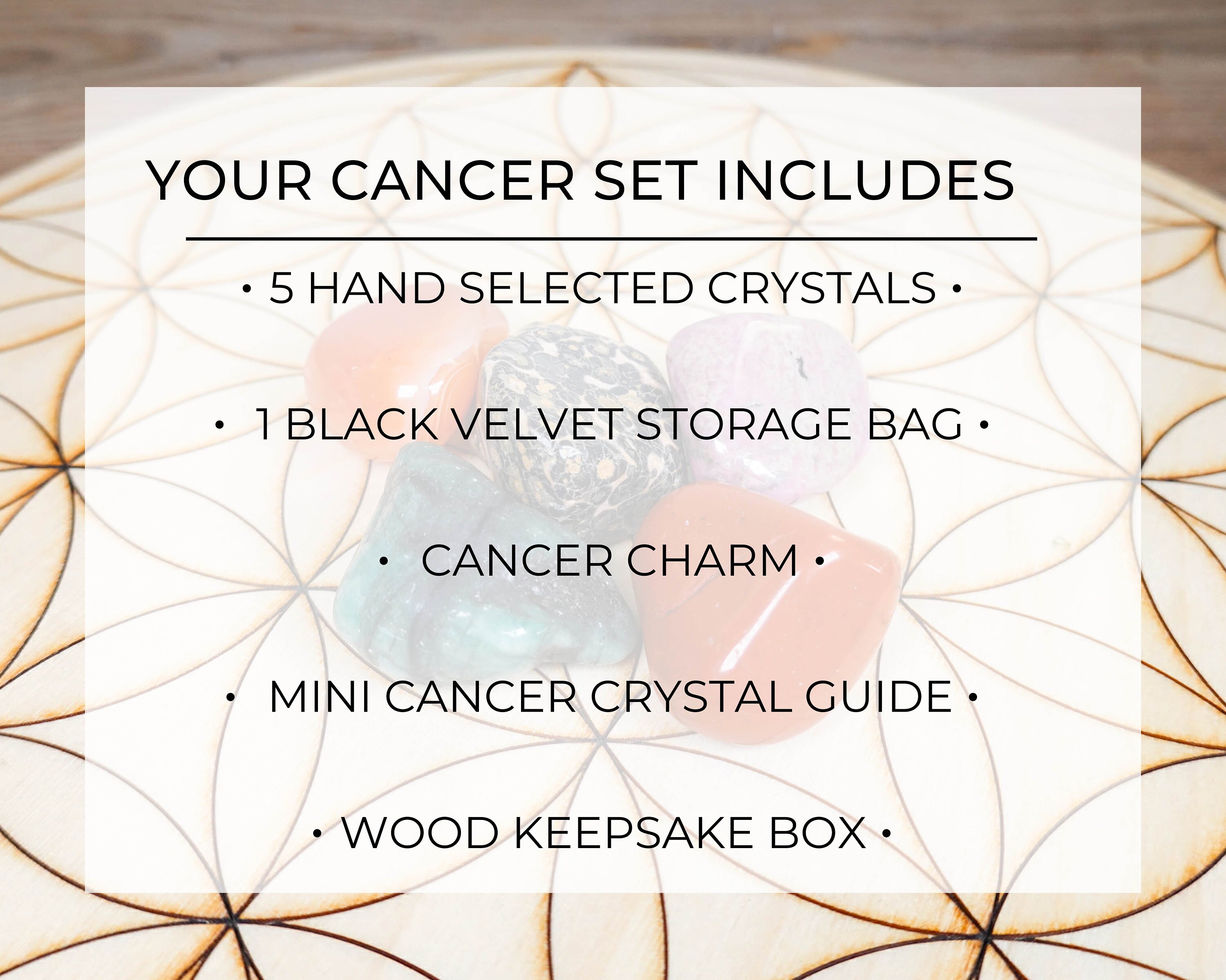 Cancer Zodiac Crystal Set Crystals For Cancer Zodiac Etsy
