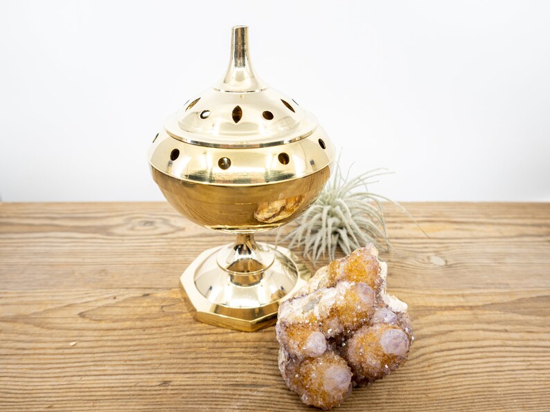 Large Polished Brass Censer Burner Brass Incense Burner - Etsy