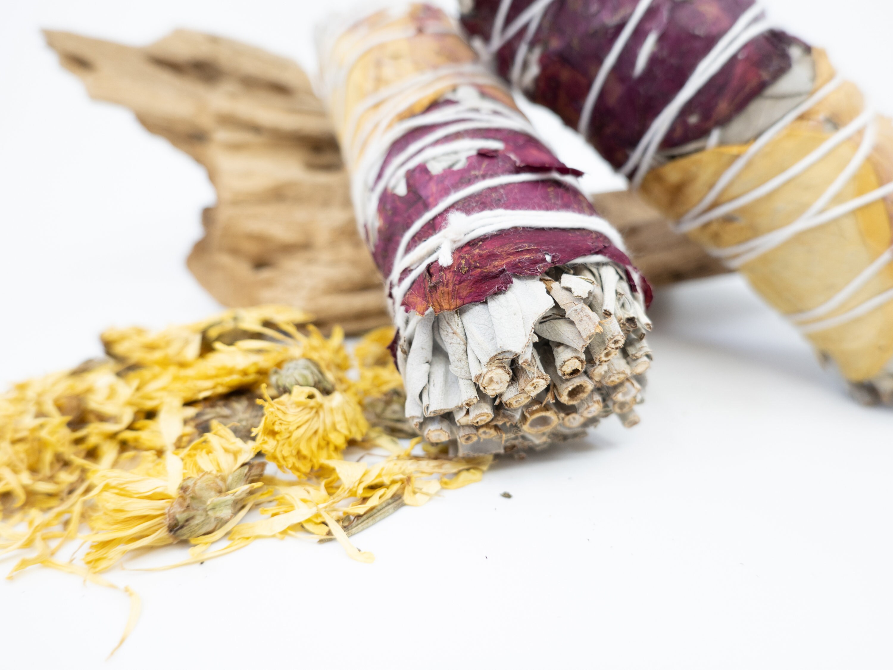 ROSE PETAL White Sage Smudge Sticks 2 Pieces California | Etsy