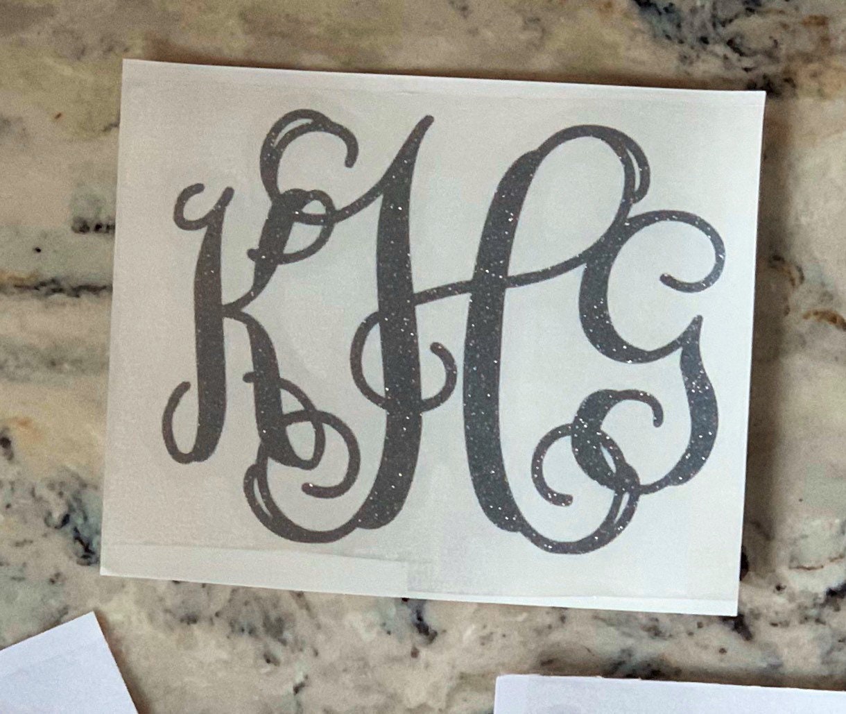 Vinyl Monogram Decals. Unicorn Monogram Decal. Fancy Monogram | Etsy